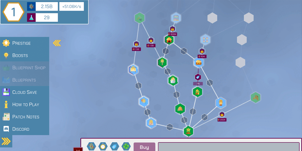 一款以科技树为主的放置游戏，没法汉化和搬运，所以是英文的，所以直接放了K站链接。